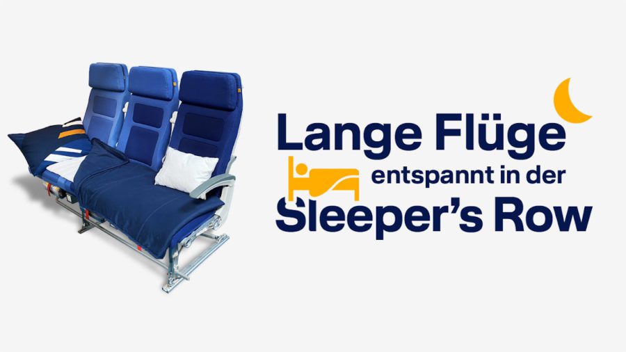 Lufthansa weitet Economy Class Schlafcouch "Sleeper's Row" aus
